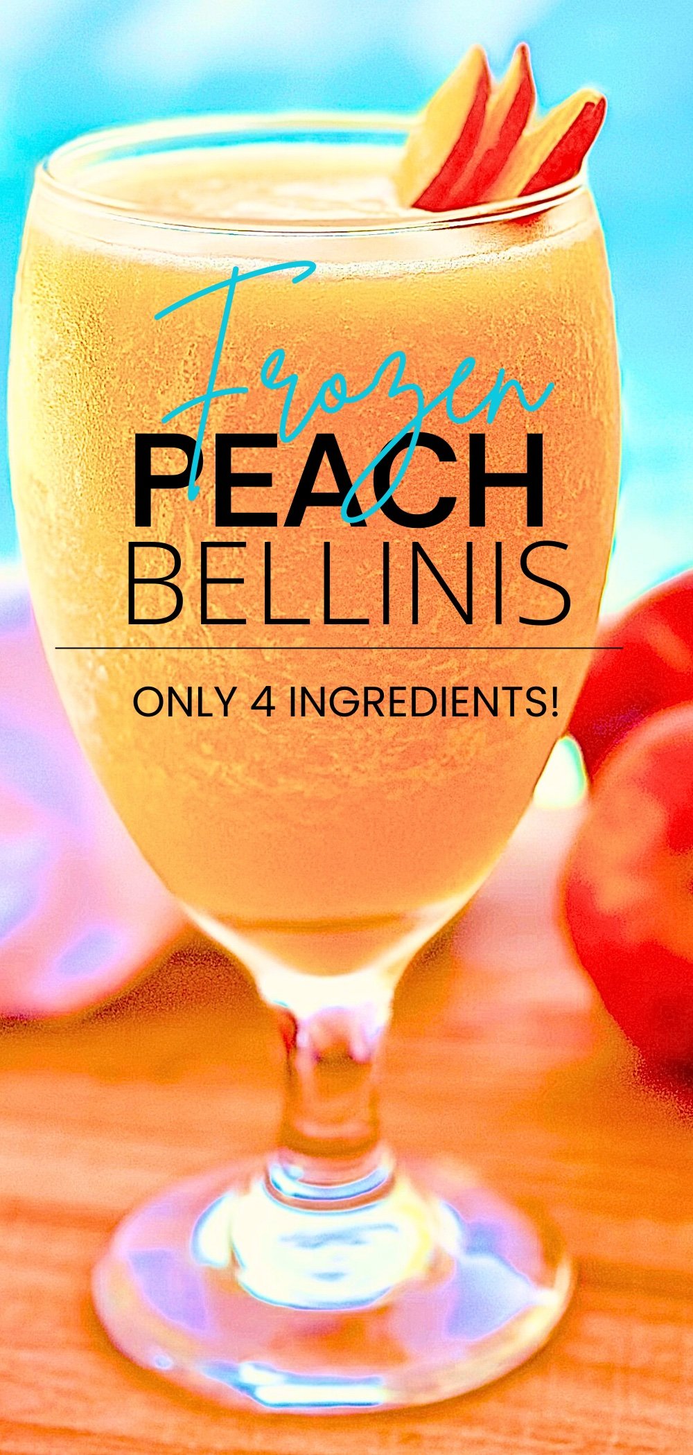 Easy Frozen Peach Bellinis | Jennifer Cooks