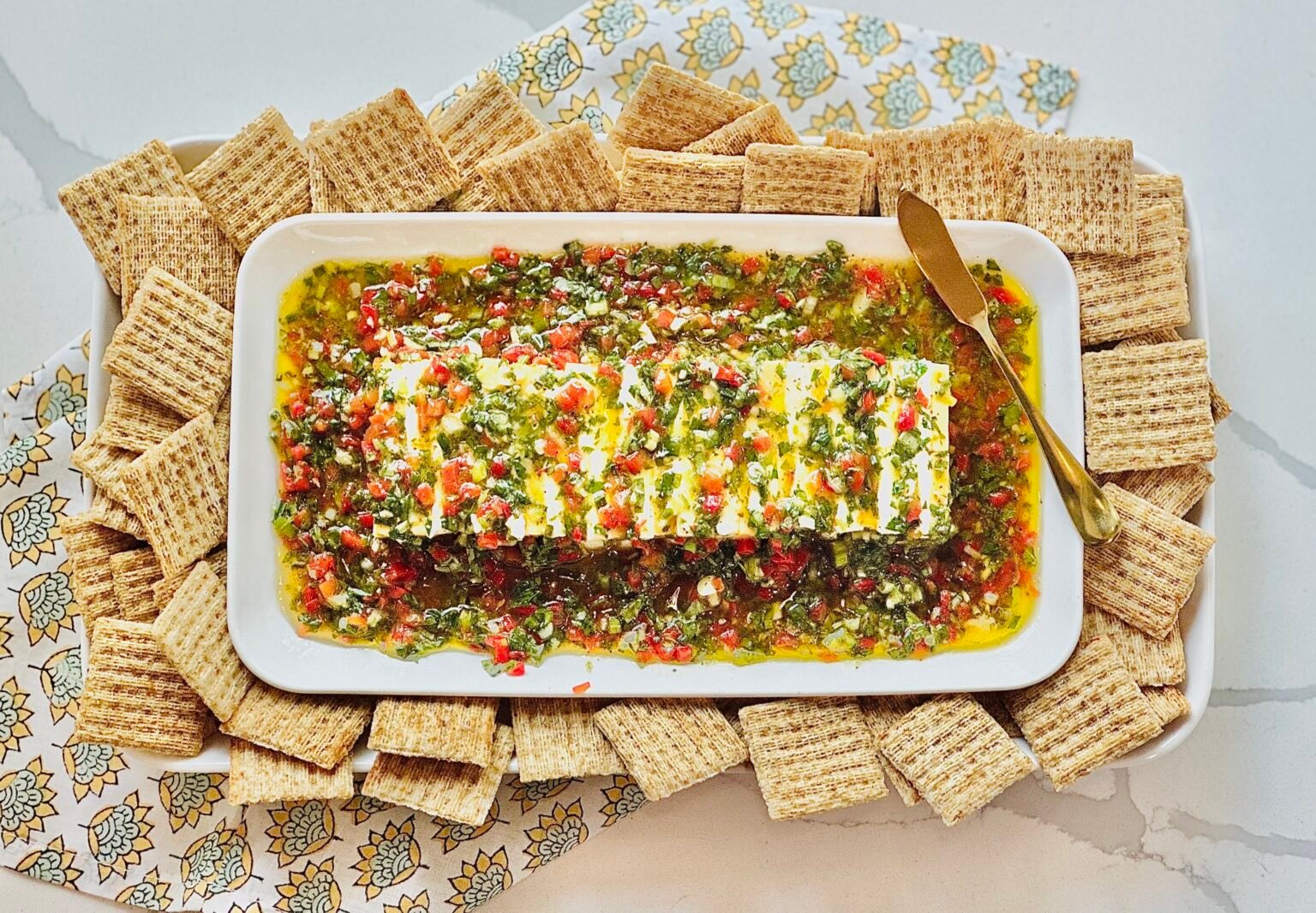 How to Make the Best Marinated Cheese | Jennifer Cooks