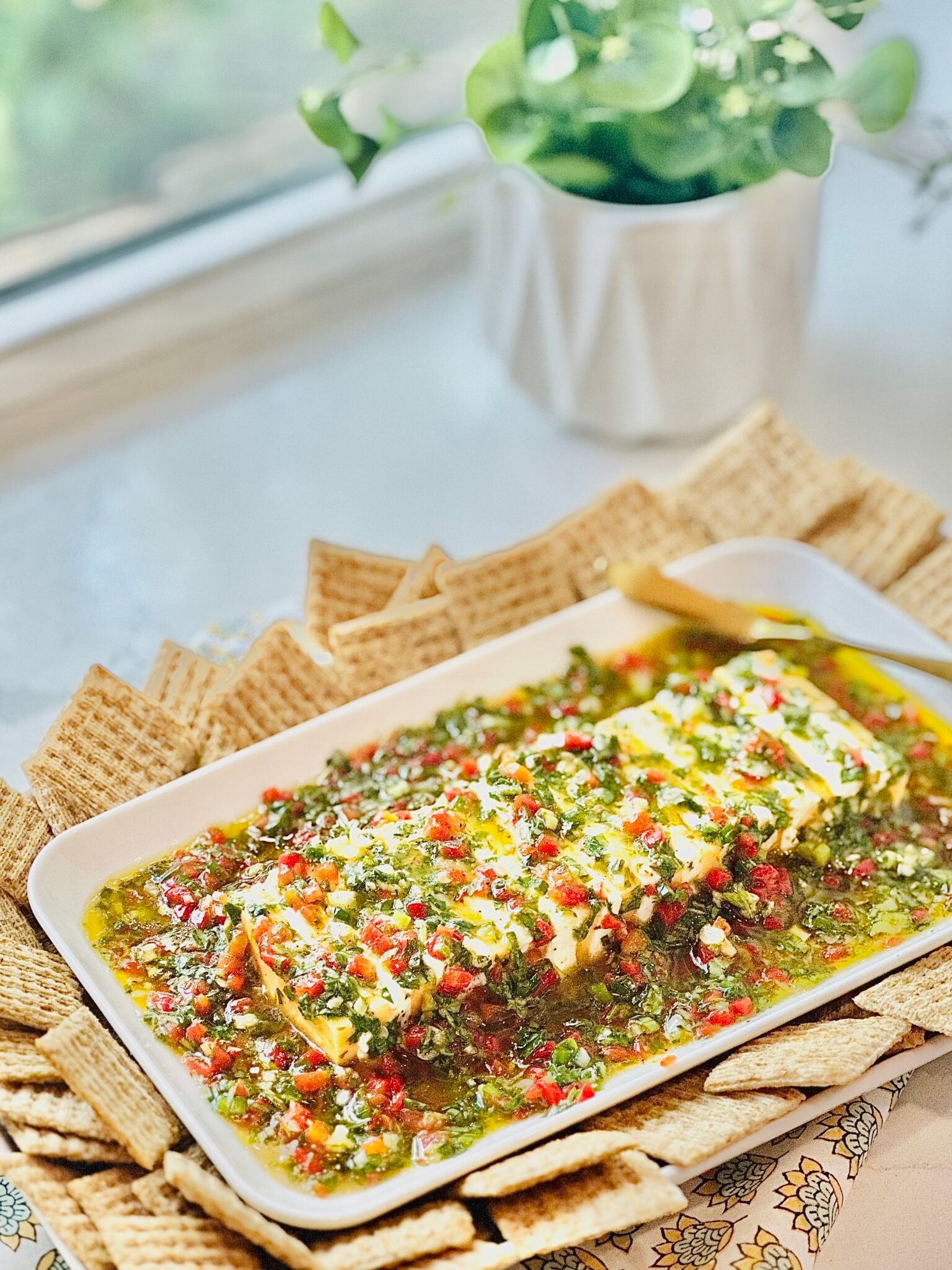 How to Make the Best Marinated Cheese | Jennifer Cooks