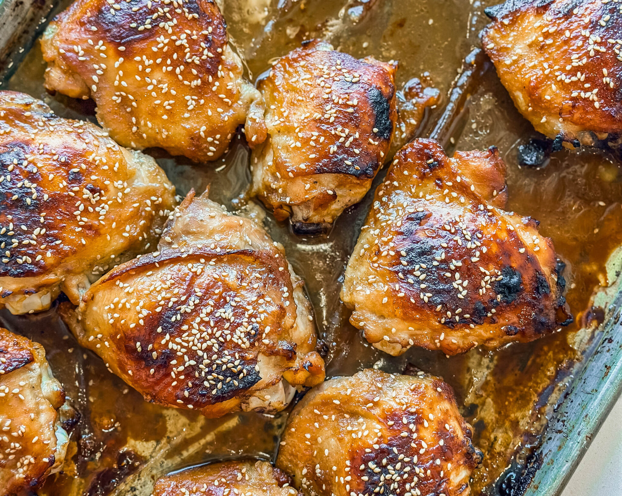 Roasted Sticky Miso Chicken Thighs