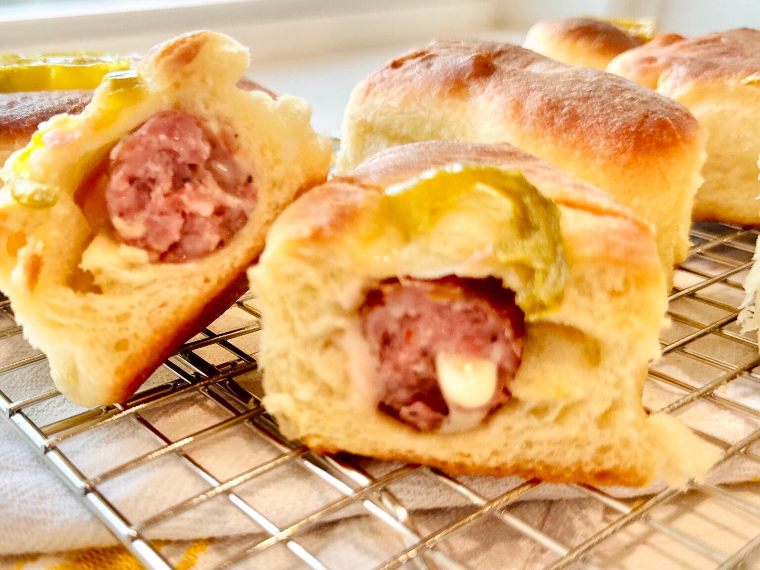 Texas Style Kolaches - Savory Sausage Klobasnek Recipe