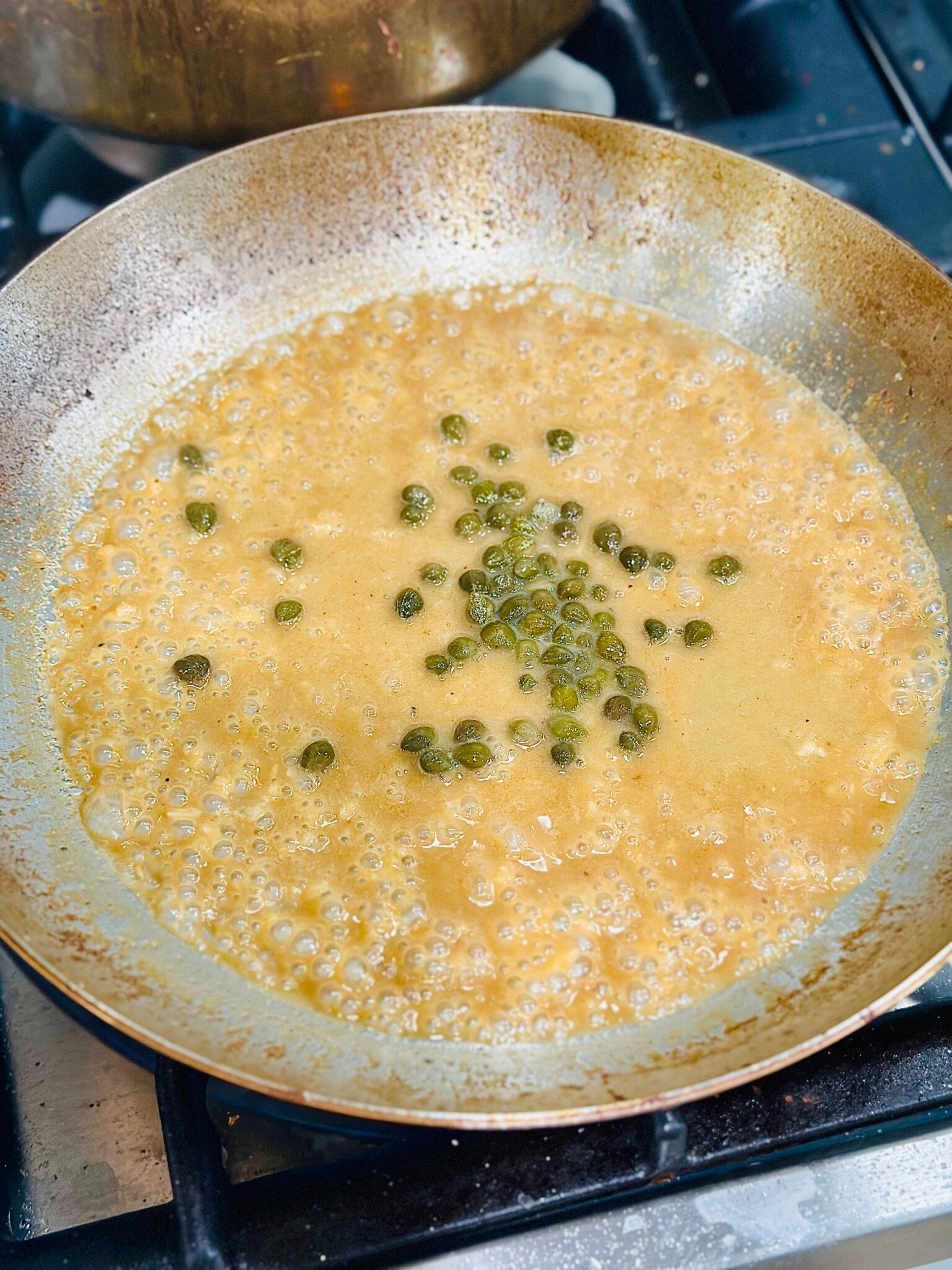 Seared Chilean Sea Bass with Lemon Butter Caper Sauce