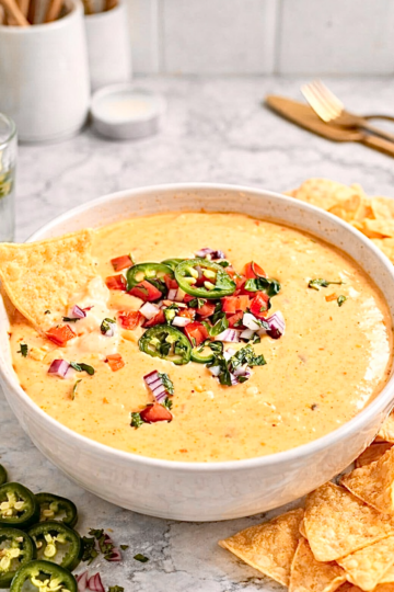Easy Rotel Cheese Dip Recipe (Stovetop or Crock Pot)